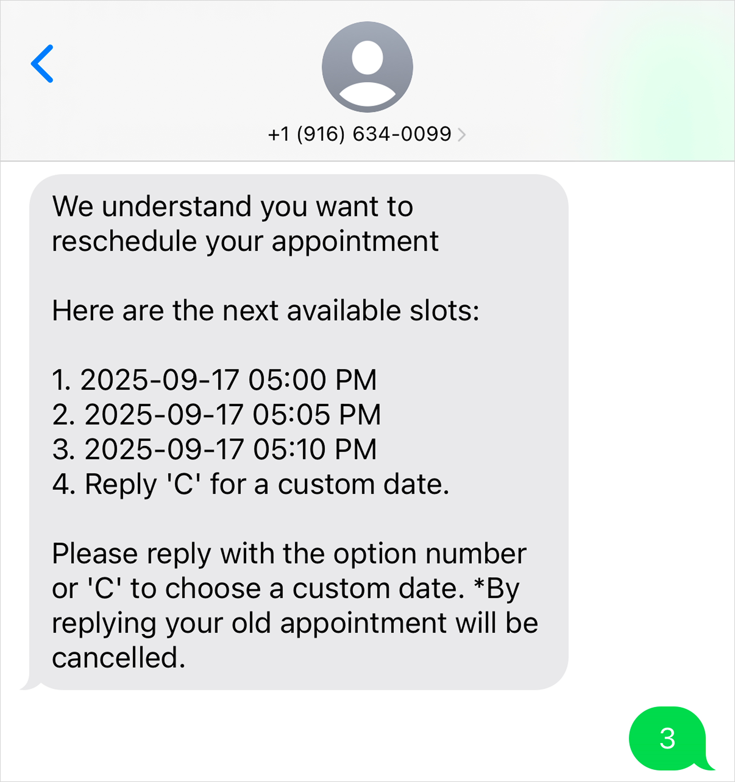 Reschedule an Appointment via SMS Text Message – Client Help Center